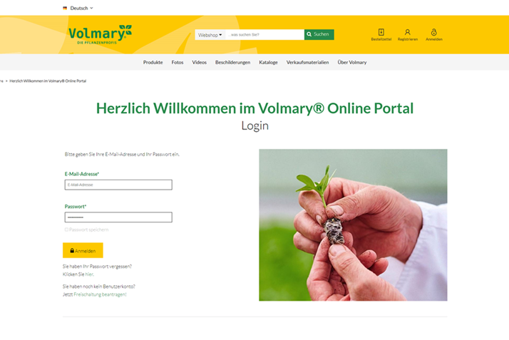Volmary® Online Portal - Volmary - Die Pflanzenprofis